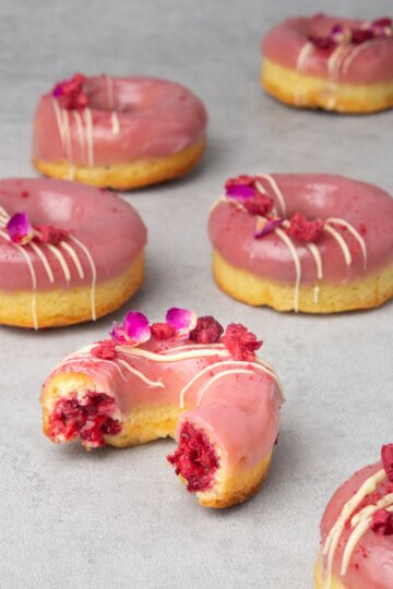 Baked Raspberry Donuts - Spatula Desserts