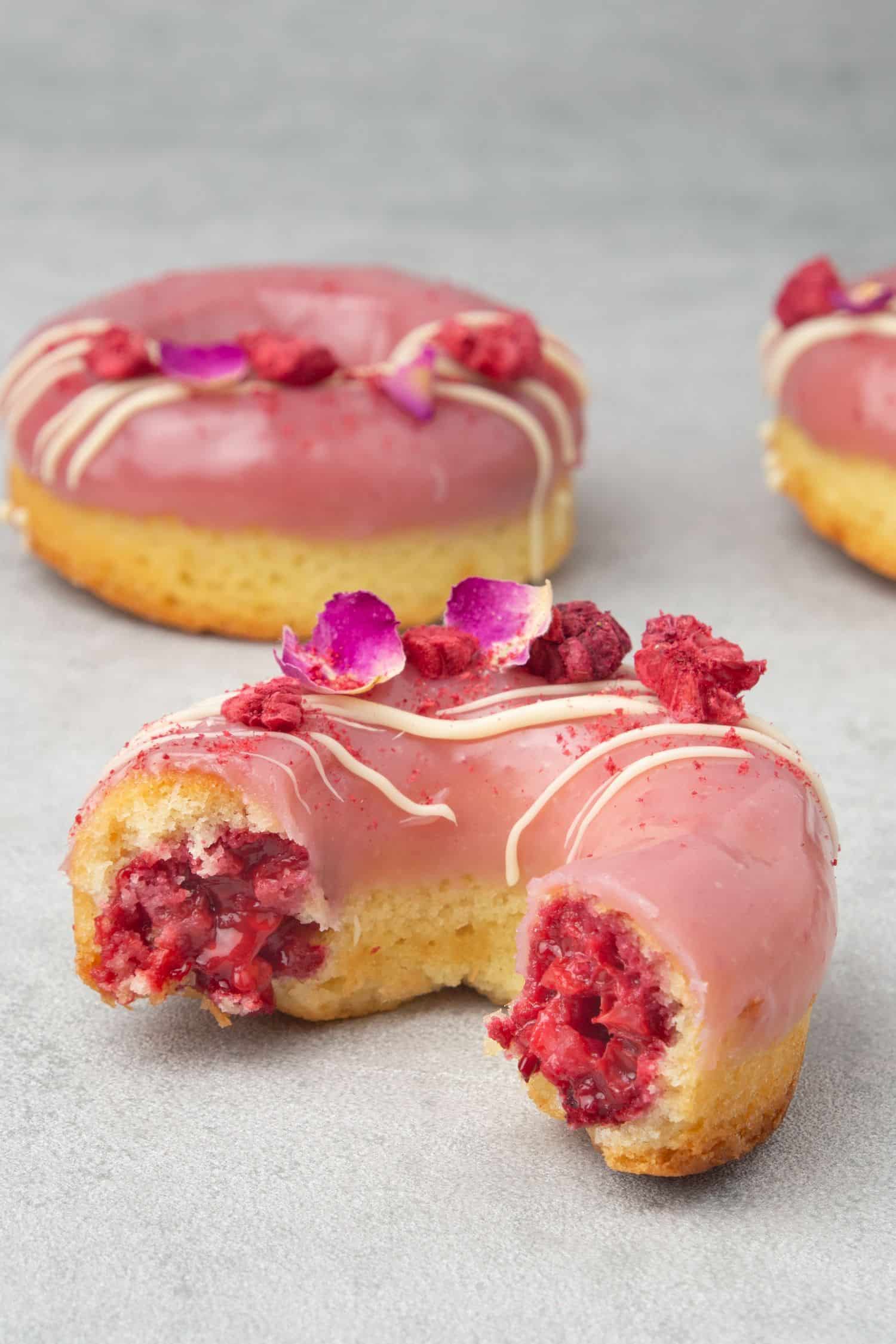 Baked Raspberry Donuts - Spatula Desserts