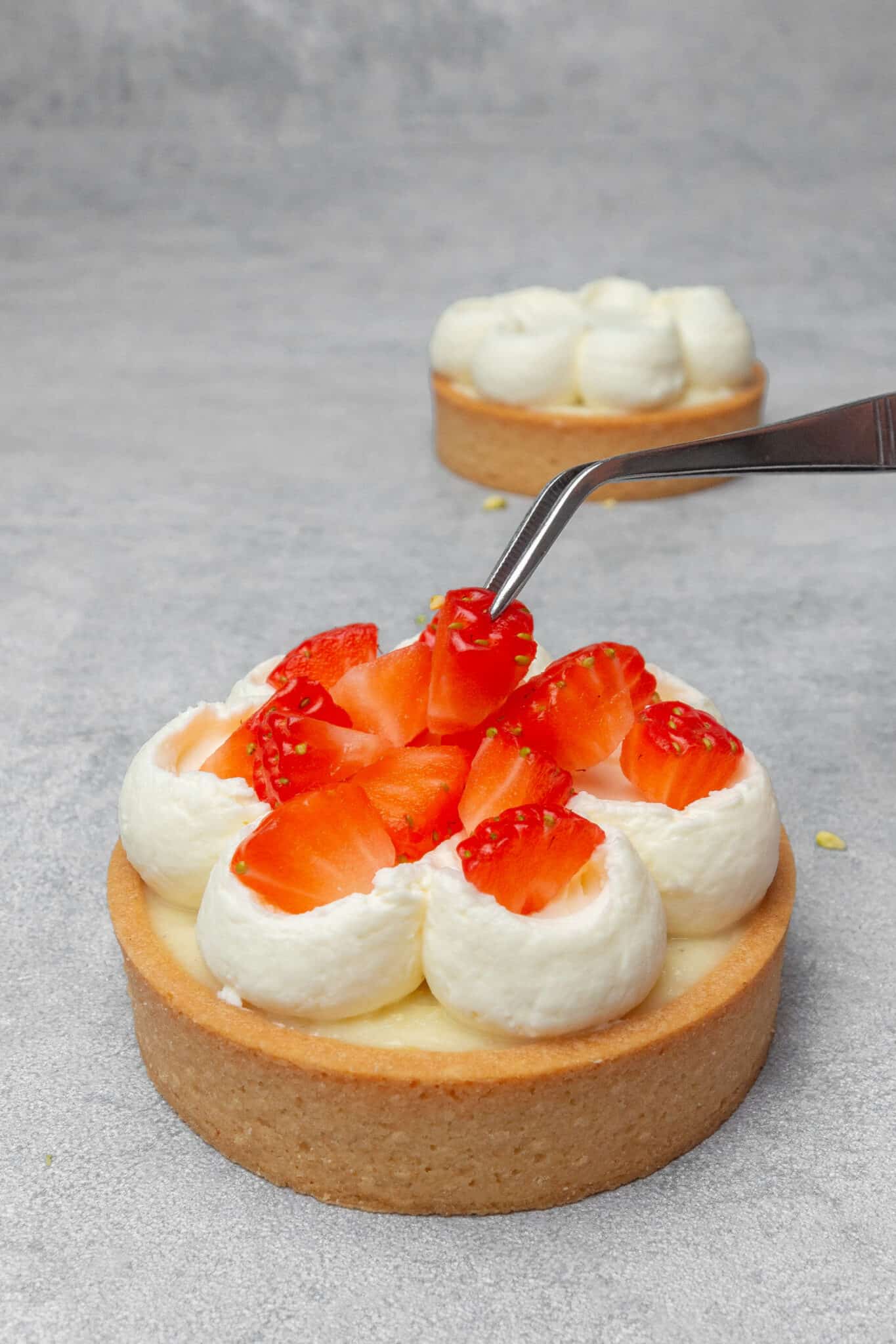 Mini Strawberry Custard Tarts - Spatula Desserts