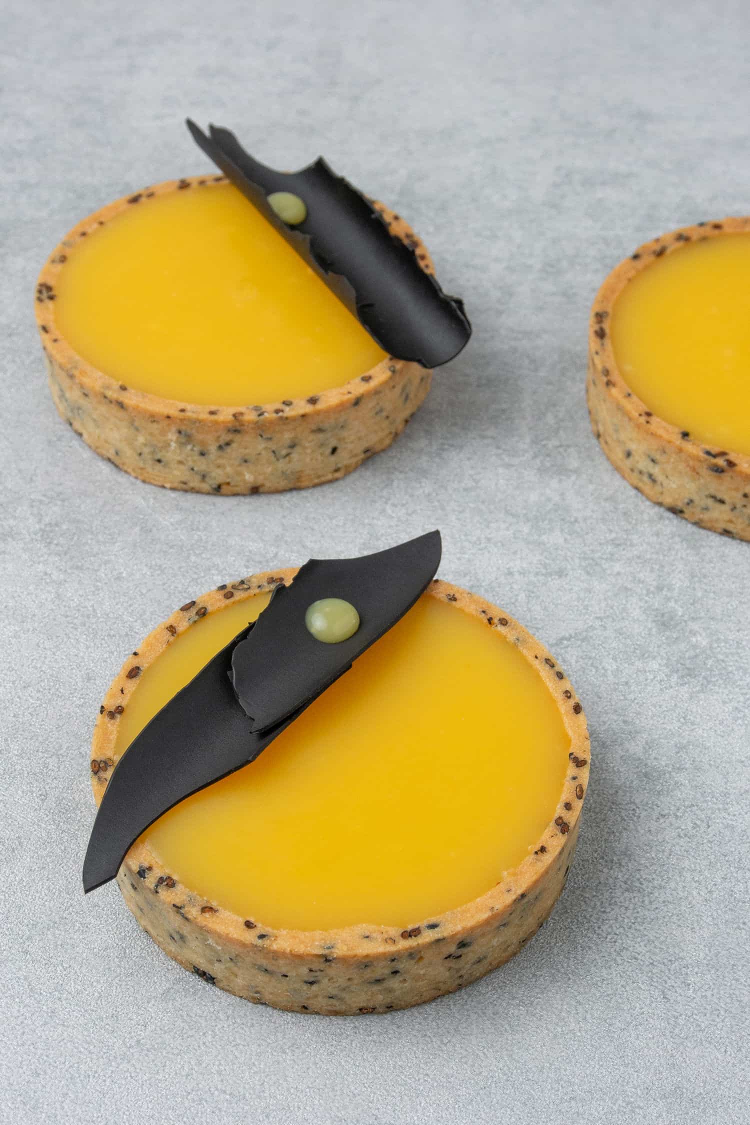 Black Sesame Tart With Yuzu Curd | Spatula Desserts