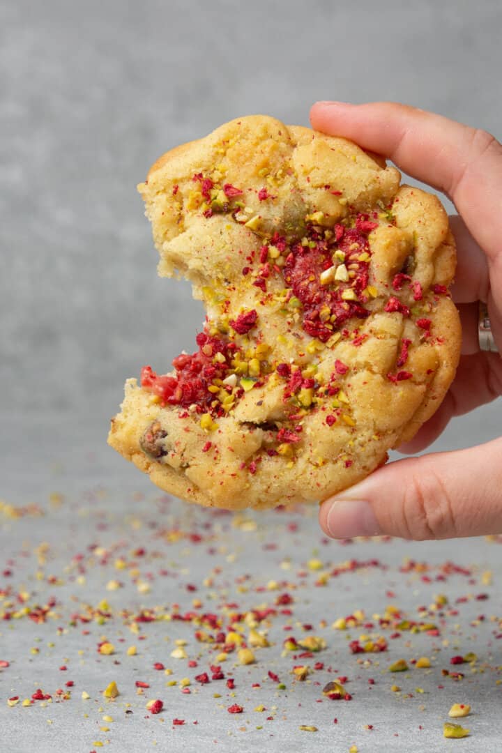 Raspberry Pistachio Cookies recipe - Spatula Desserts