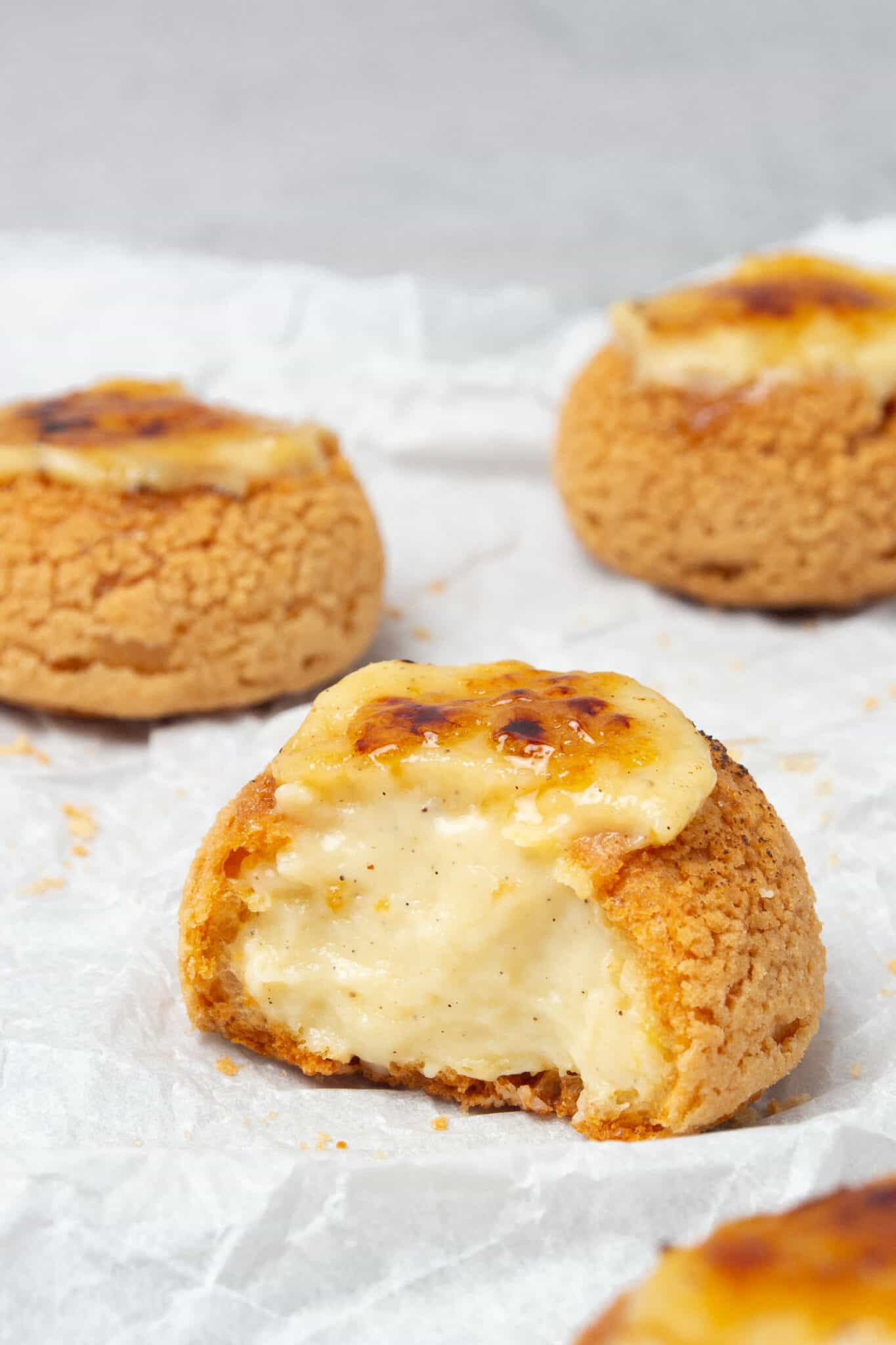 Choux Au Craquelin (Crispy Cream Puff) - Spatula Desserts