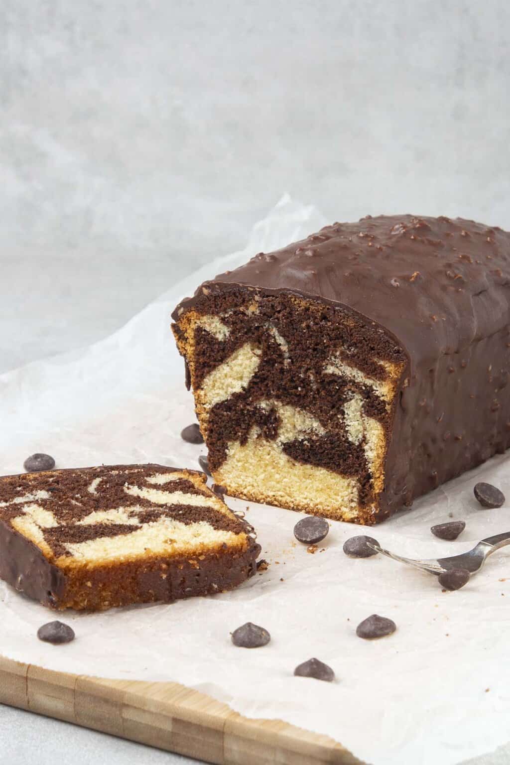 Perfect Chocolate Marble Loaf Cake - Spatula Desserts