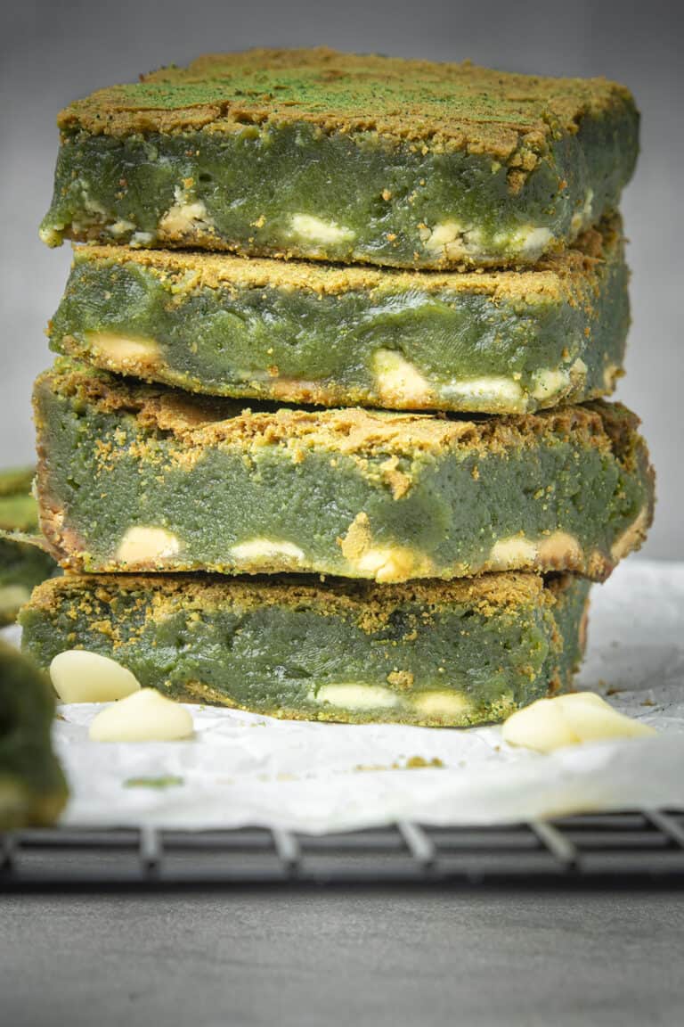 Chewy Matcha Brownies - Spatula Desserts