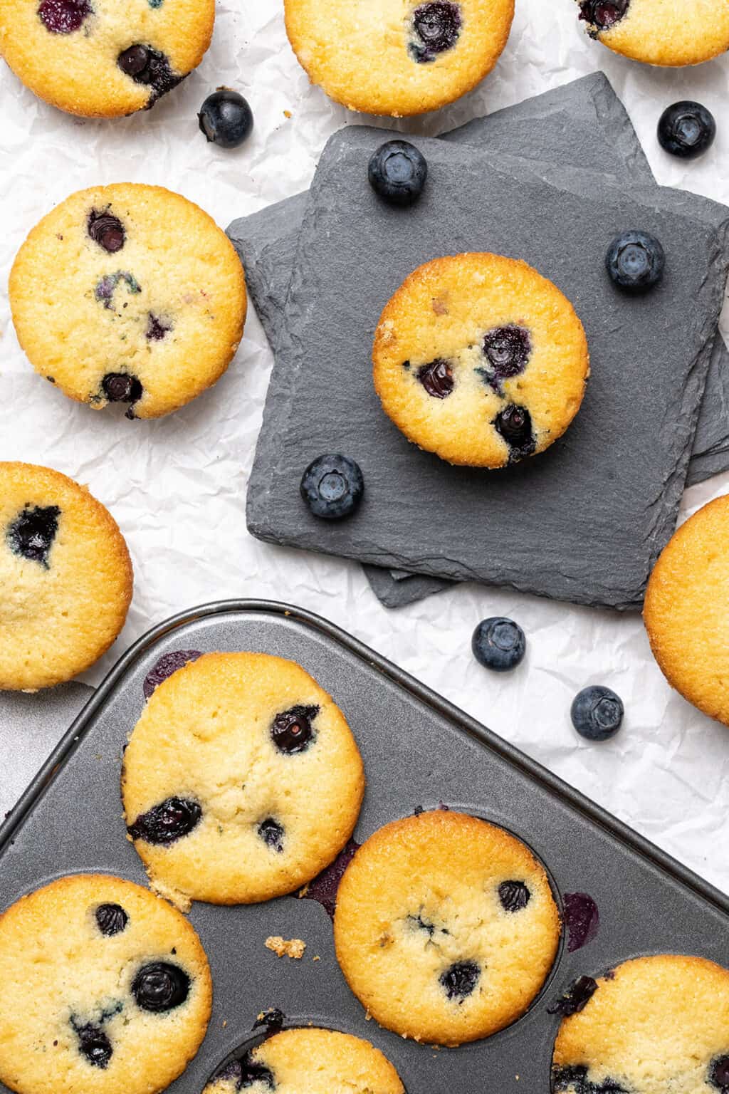 Mini Blueberry Muffins - Spatula Desserts