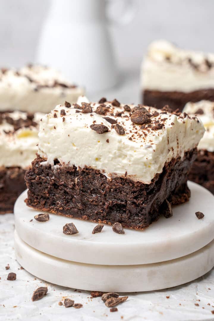 Brownies with Cream Cheese Frosting - Spatula Desserts
