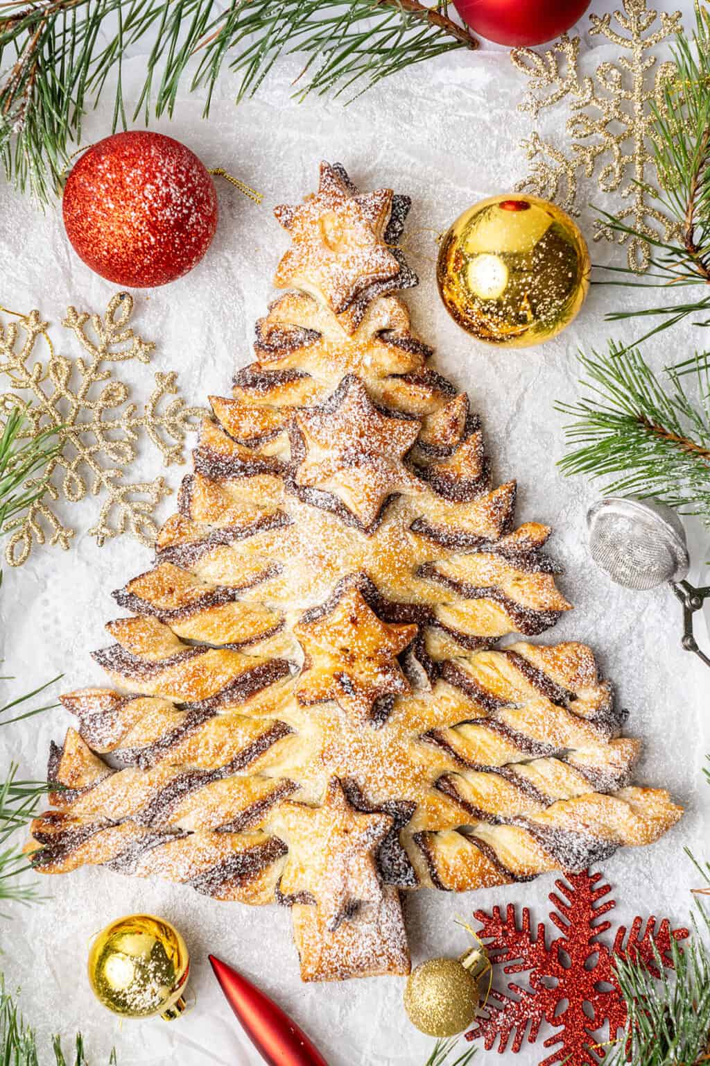 Nutella Puff Pastry Christmas Tree - Spatula Desserts