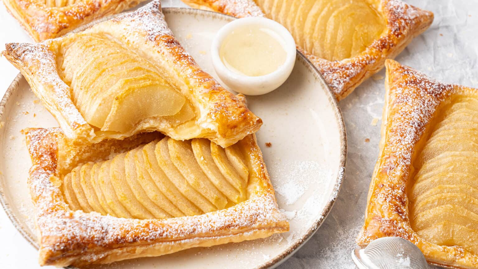 Pear Puff Pastry Tarts - Spatula Desserts