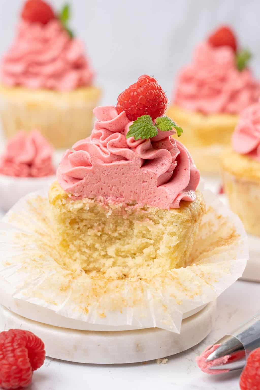 Raspberry Cupcakes - Spatula Desserts