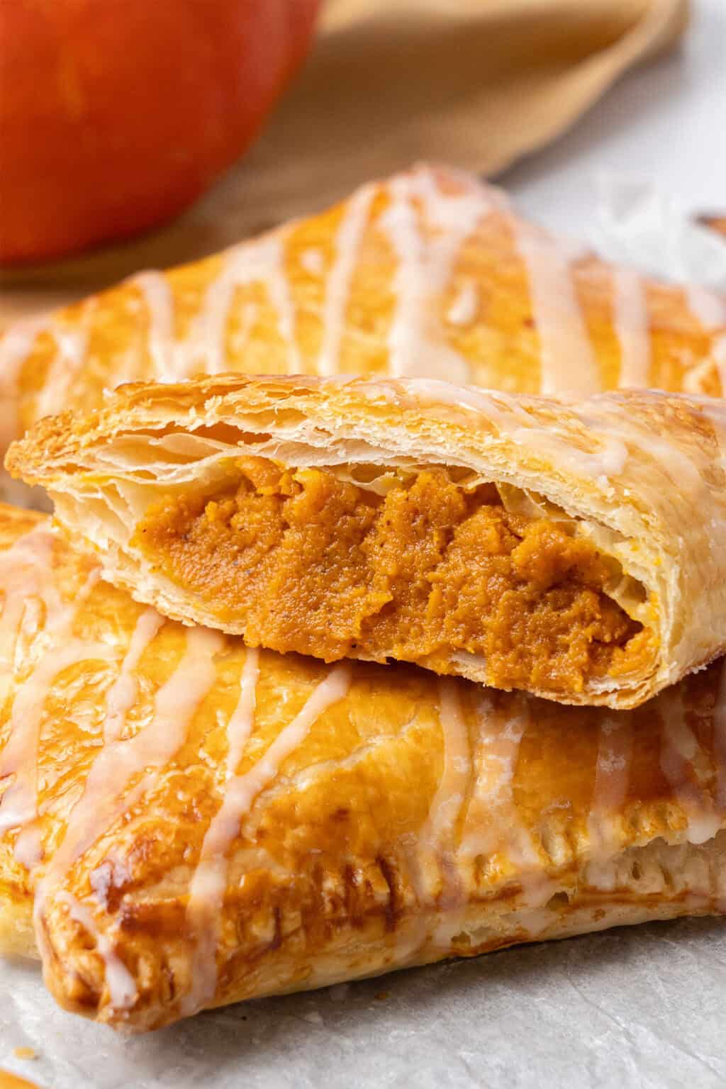 Puff Pastry Pumpkin Turnovers - Spatula Desserts