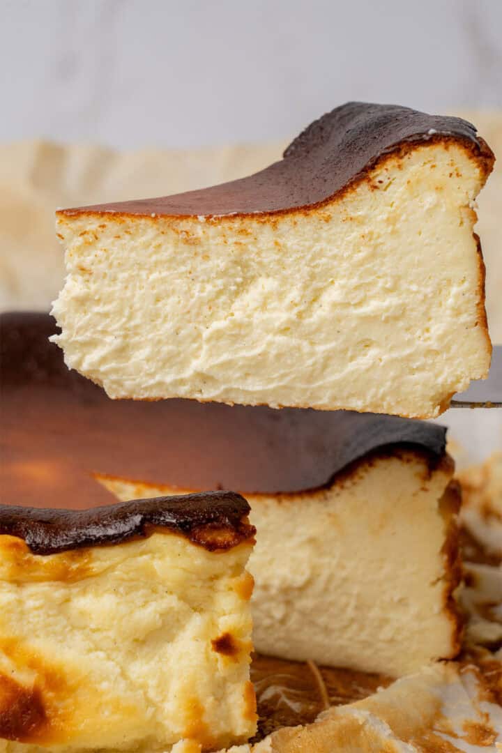 Easy Basque Burnt Cheesecake - Spatula Desserts