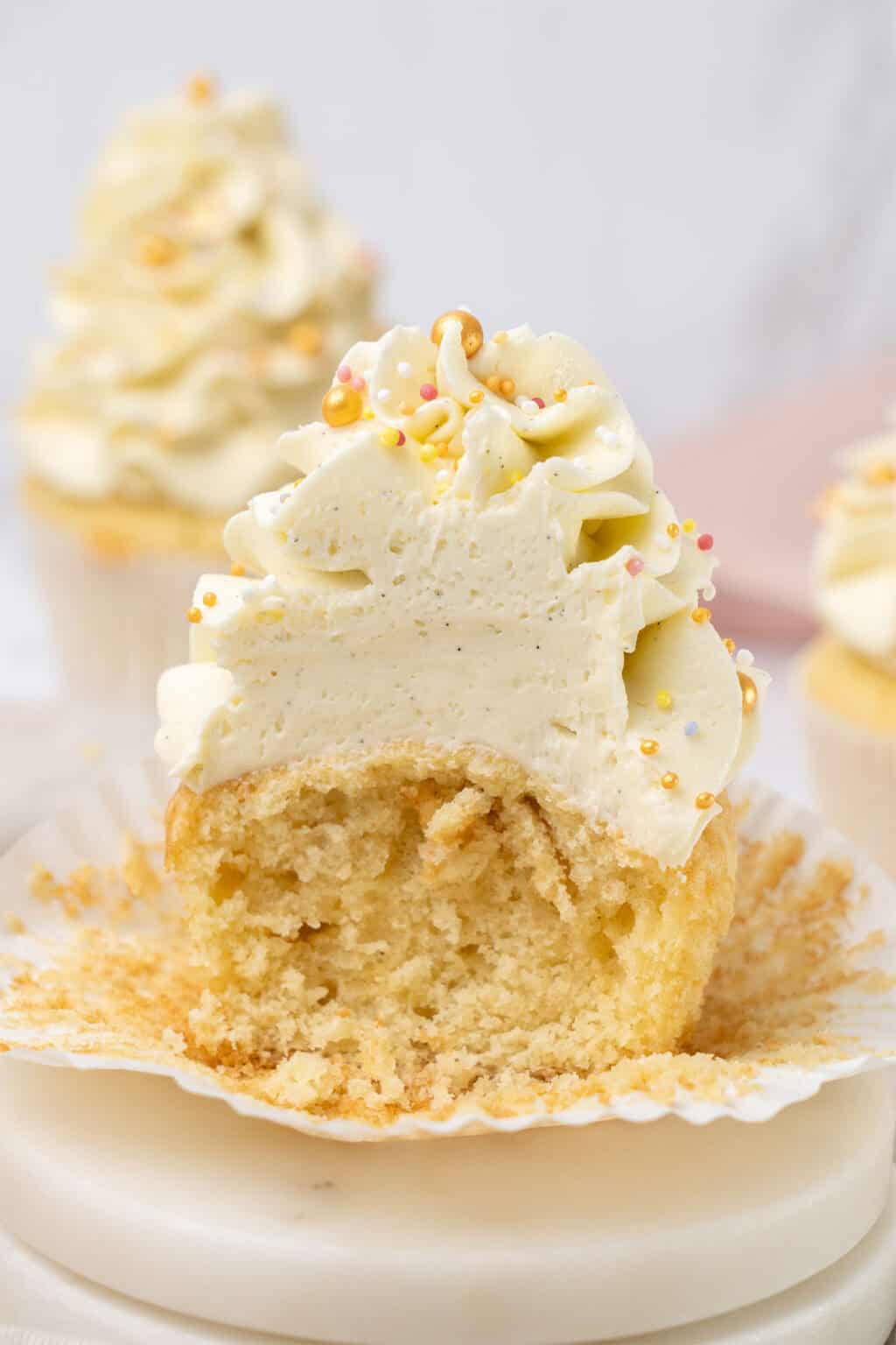 Best Moist Vanilla Cupcakes - Spatula Desserts