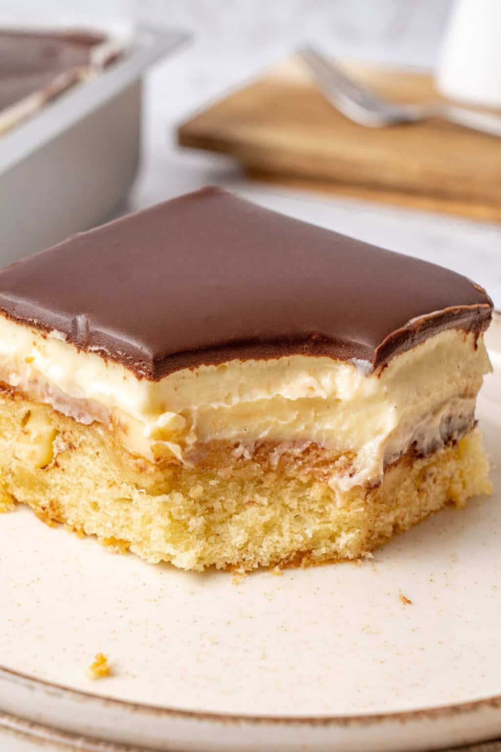 Boston Cream Poke Cake - Spatula Desserts