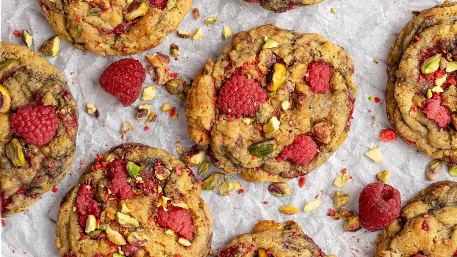 Raspberry Pistachio Cookies recipe - Spatula Desserts